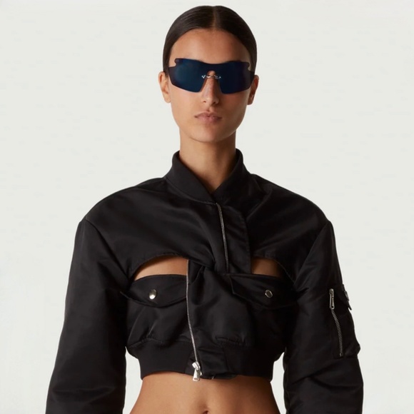 Coperni | Jackets & Coats | Coperni Cutout Cropped Shell Bomber Jacket ...